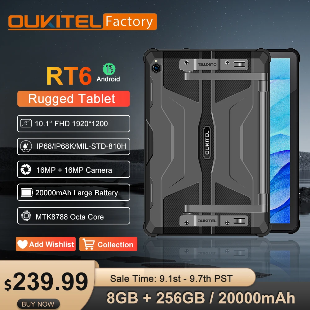 Oukitel-RT6-20000mAh-Rugged-Tablets-10-1-FHD-Display-8GB-256GB-Android ...