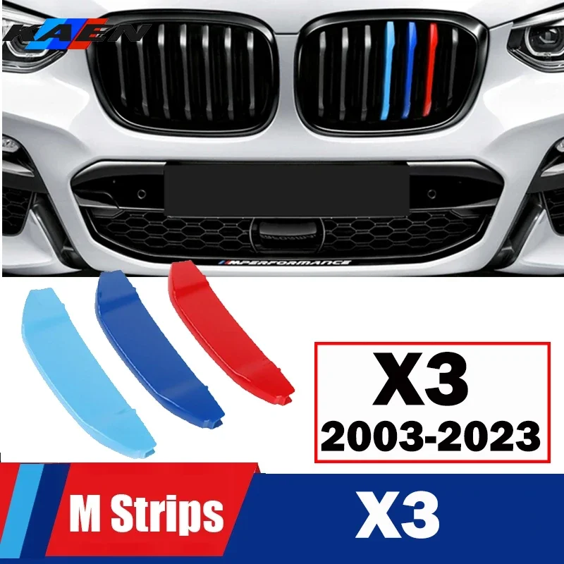 3pcs Car Front Grille Strip For BMW X3 E83 2003-2010 F25 2011-2017 G01 ...