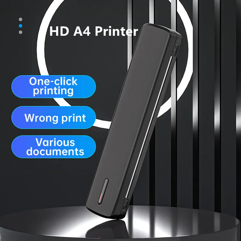 Portable-Inkless-Bluetooth-A4-Thermal-Printer-Photo-PDF-Document-Memo ...
