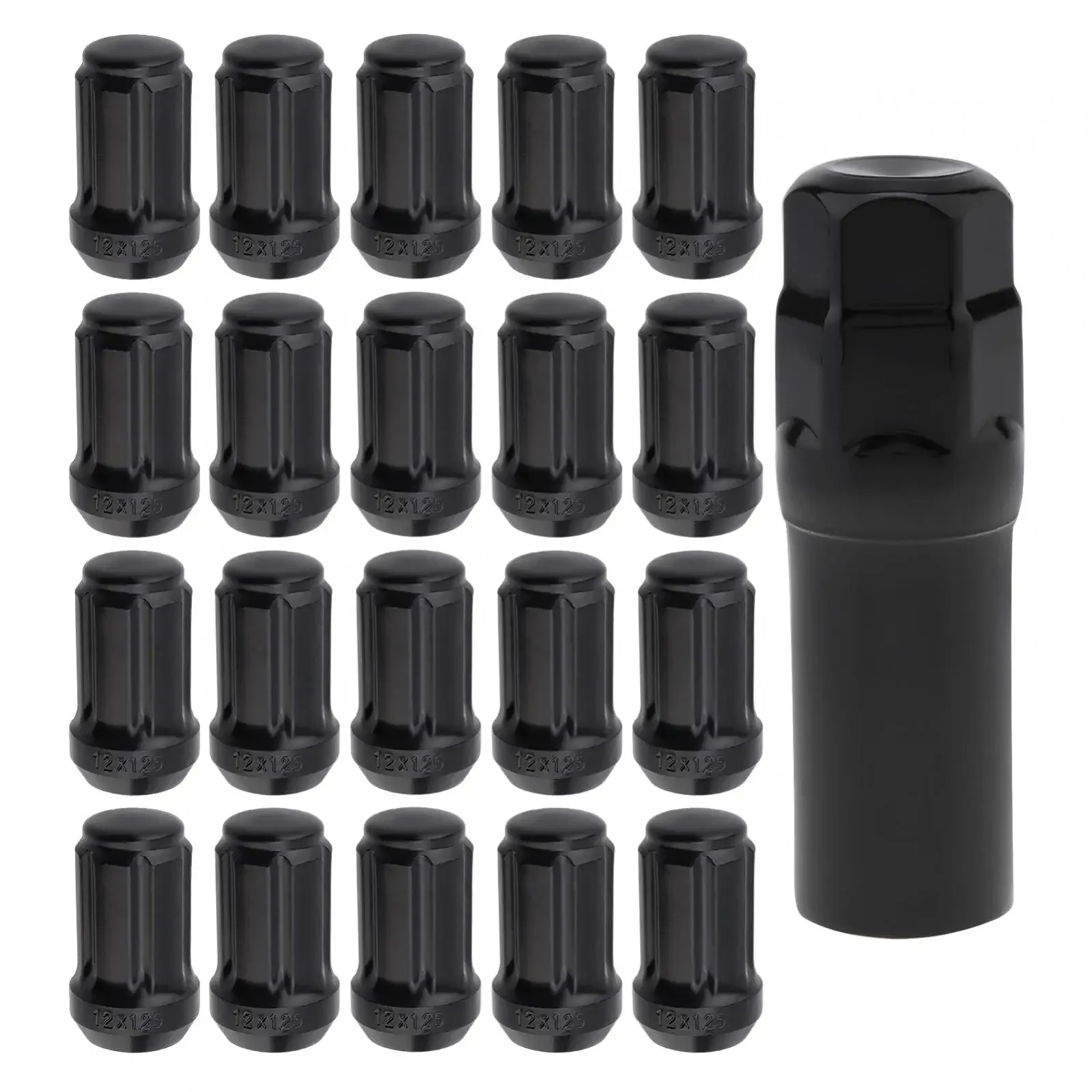 20PCS M12 x 1.25 Black Wheel Lug Nuts Fit for Infiniti / Nissan ...