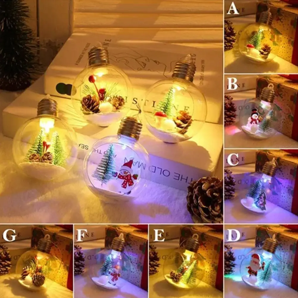Transparent-LED-Christmas-Ball-Lights-Lighted-Hanging-Decoration-Glow ...