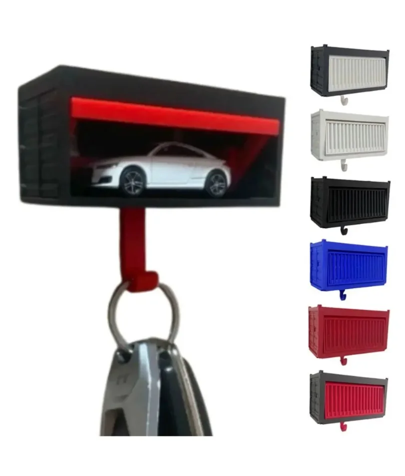 Creative Car Garage Key Holder with Opening Door Funny Wall Mount Key ...