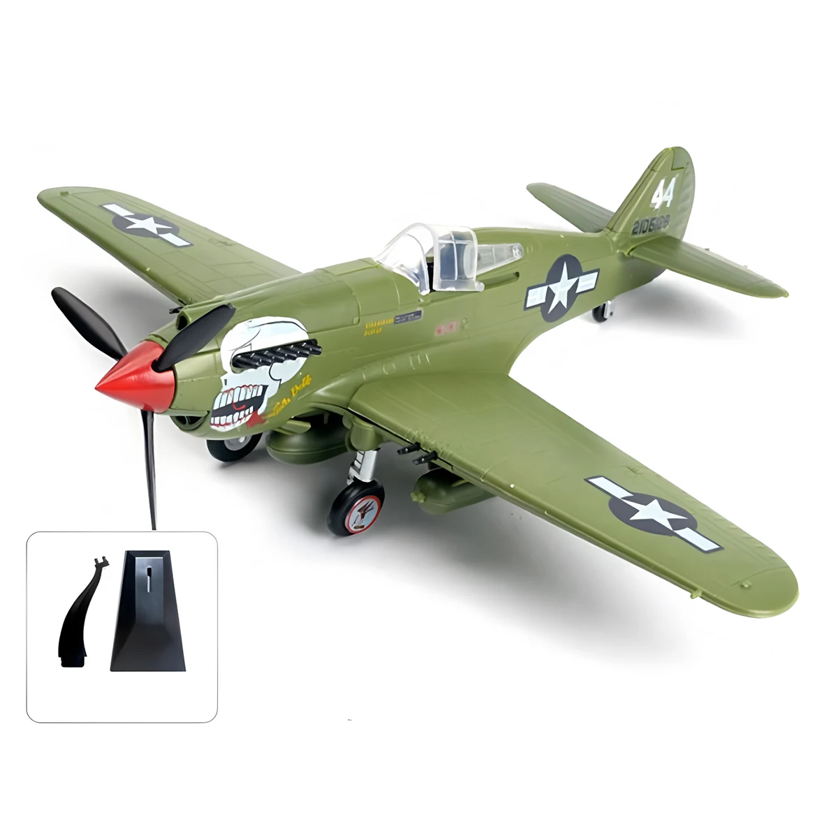 Model myśliwca wojskowego z okresu II Wojny Światowej P-40 w skali 1/48 ...