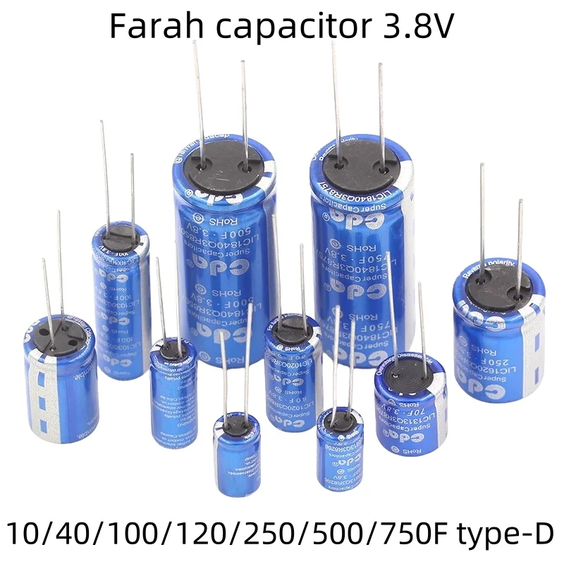 Farah capacitor 3.8V 10F/40F/100F/120F/250F/500F/750F Lithium ion ...