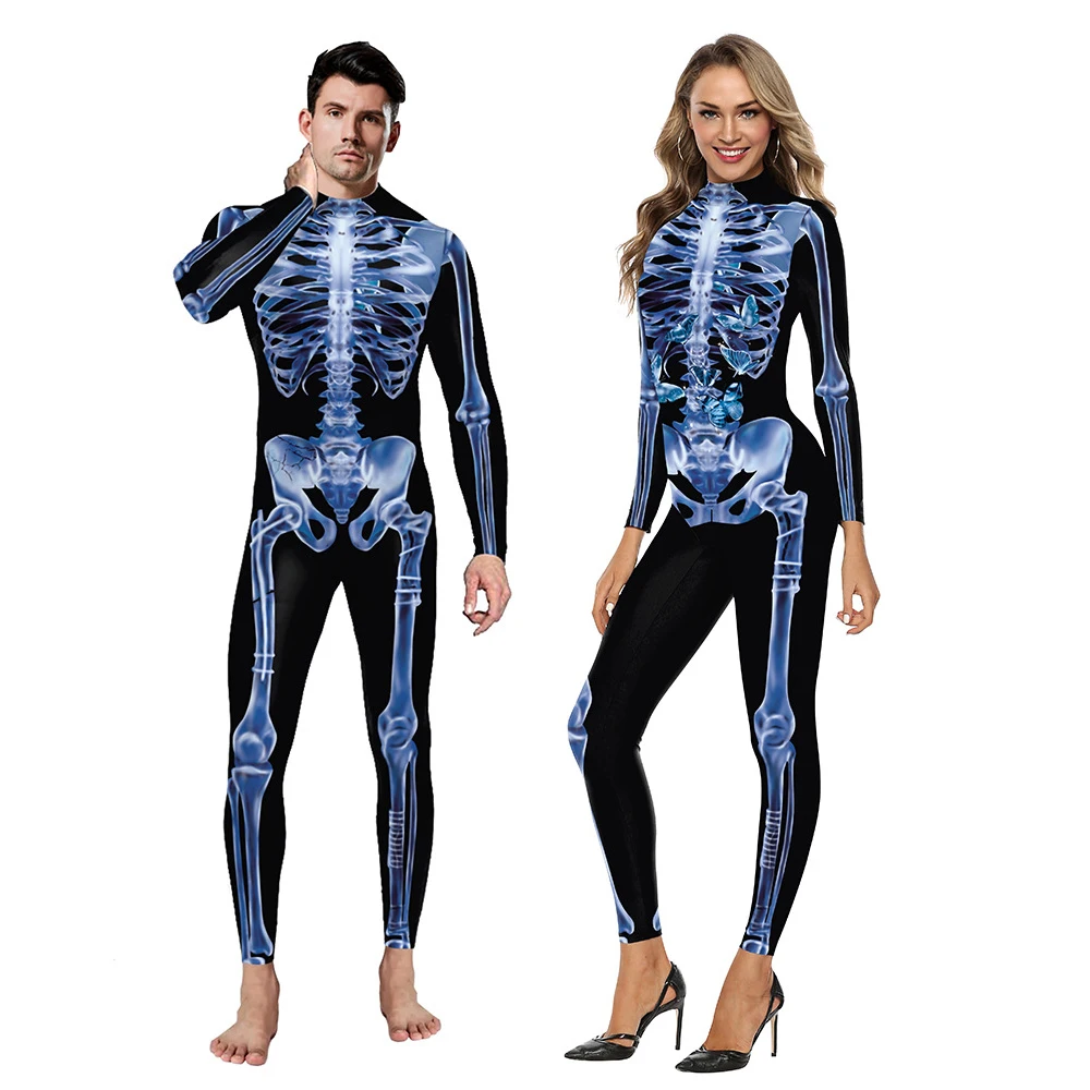 Adult-Sexy-Women-Scary-Ghost-Costume-Halloween-Skeleton-Devil-Jumpsuit ...