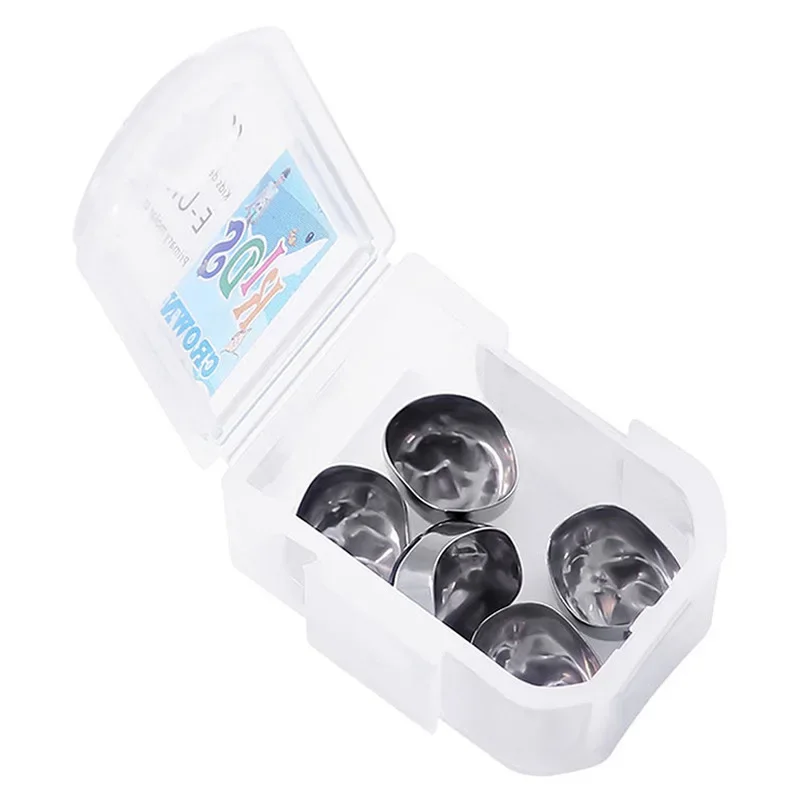 5Pcs-Dental-Kids-Crown-Preformed-Metal-Primary-Molar-Teeth-Crown-1st ...