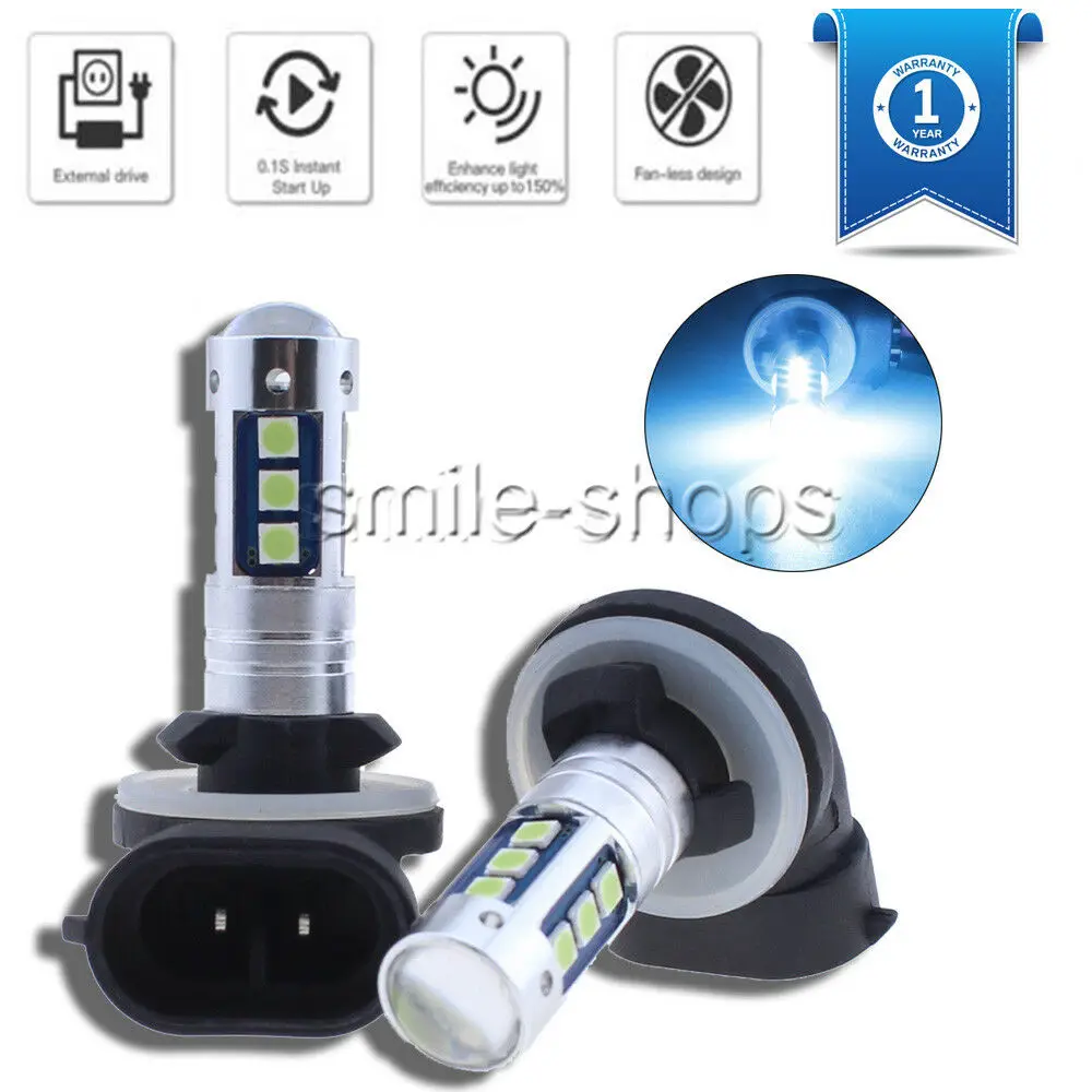2Pcs 881 889 H27W 8000K Ice Blue High Power 15Smd Led Fog Light Driving Drl Bulb|Car Fog Lamp ...
