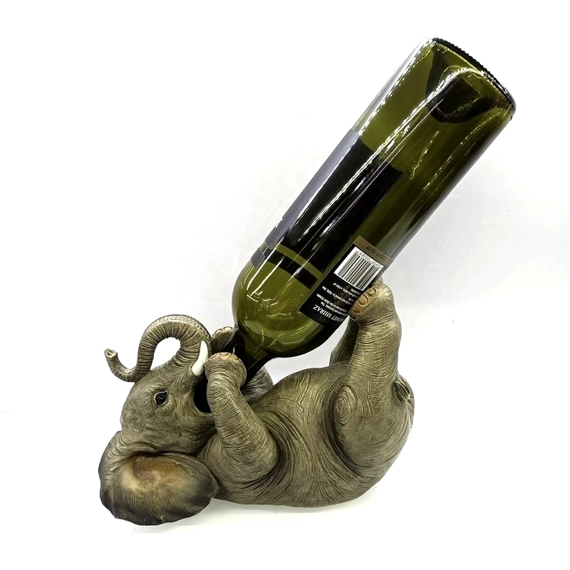 Drinking-Elephant-Bottle-Rack-Decorative-Resin-Bender-Elephant-Statue ...