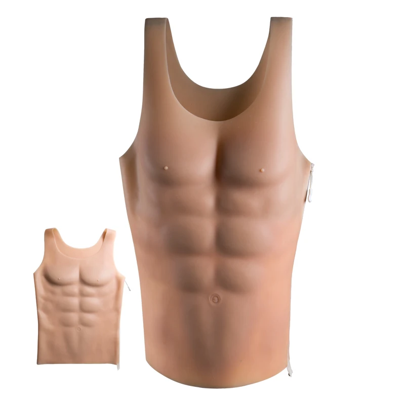 False Chest Muscle Men's Special Body Shaping Clothes Waist Tight Vest ...