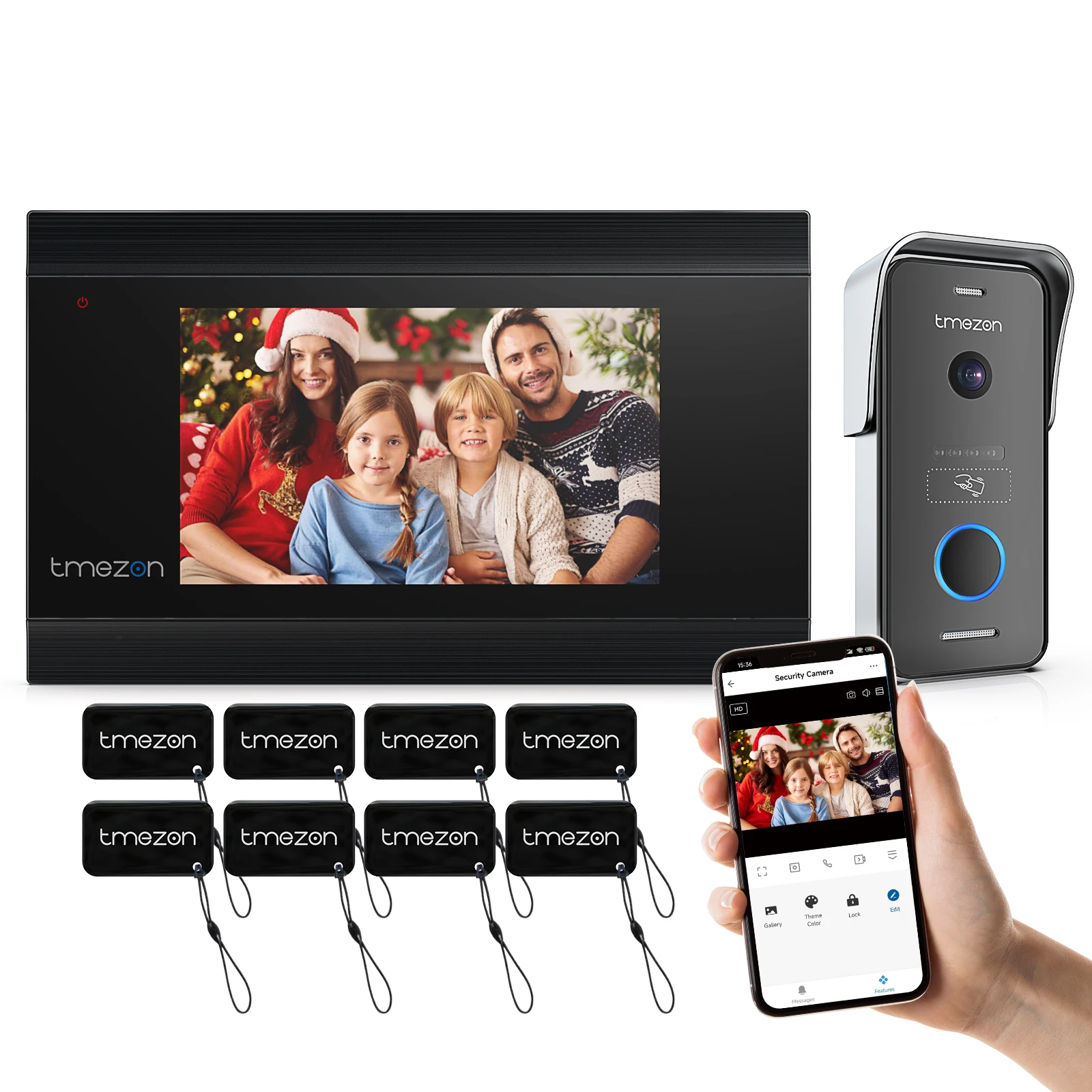 TMEZON-2-Wire-1080P-Video-Door-Phone-Home-Intercom-System-Wireless ...