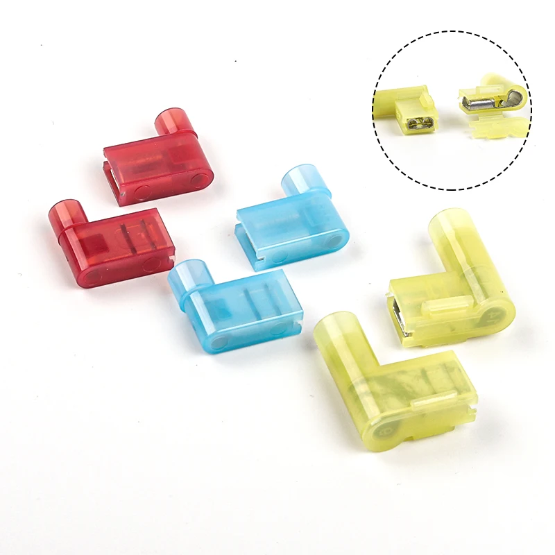 25PCS-Nylon-Flag-Female-Terminal-Insulated-6-3mm-Female-Flag-Spade-Wire ...