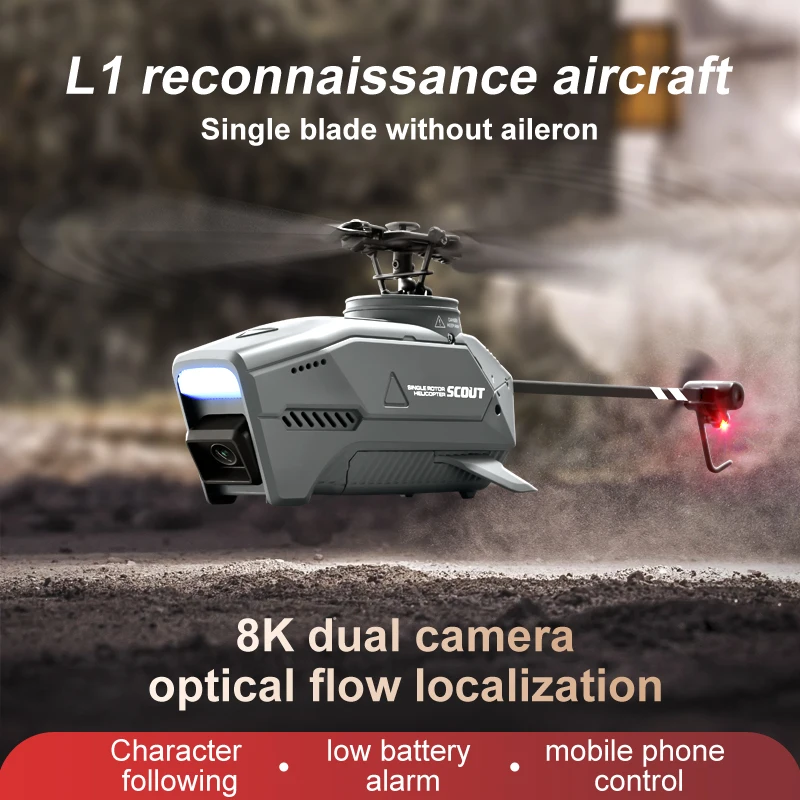 4D L1 Spy Mini Drone 8k Dual Camera Optical Flow Belt Obstacle Avoidance Four Way Single Blade Aileron Photography Dron Toy AliExpress