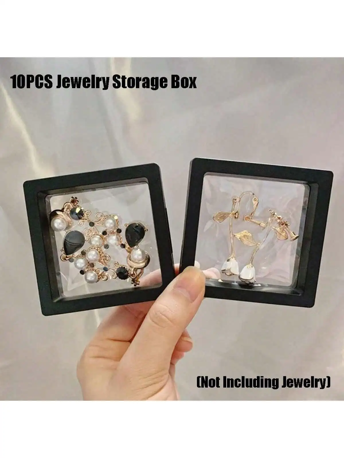 10PCS-3D-Floating-Display-Case-Flim-Storage-Box-Dustproof-Organizer ...