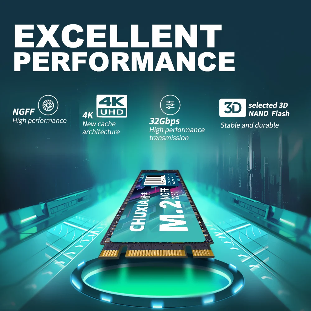 CHUXIA disco duro de estado sólido M.2, SSD, NGFF, 128GB, 256GB, 512GB ...