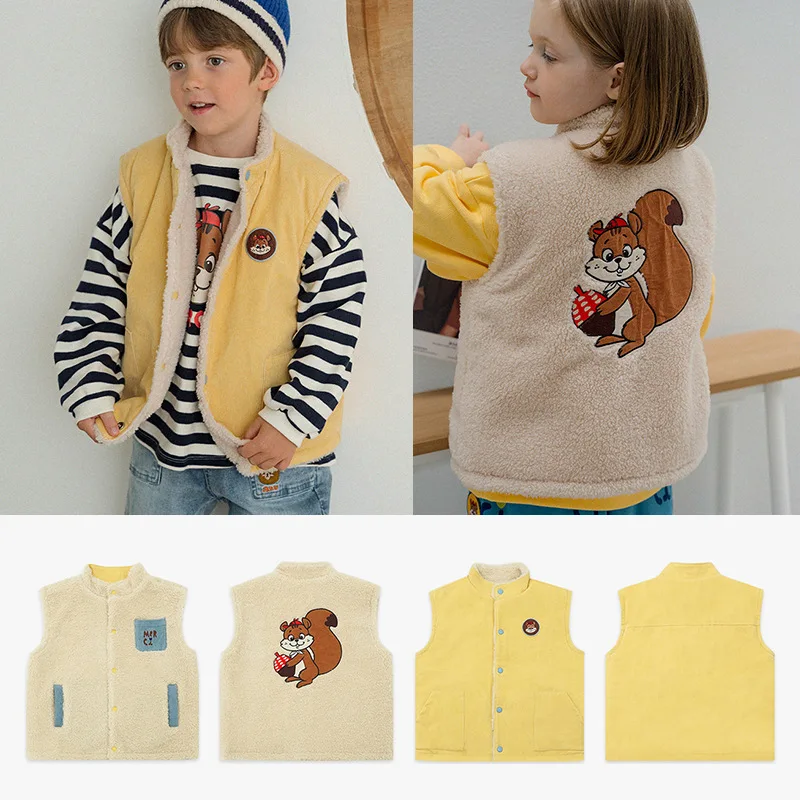 Autumn-23-Children-s-Vest-Boys-and-Girls-Wear-Casual-Vests-on-Both ...