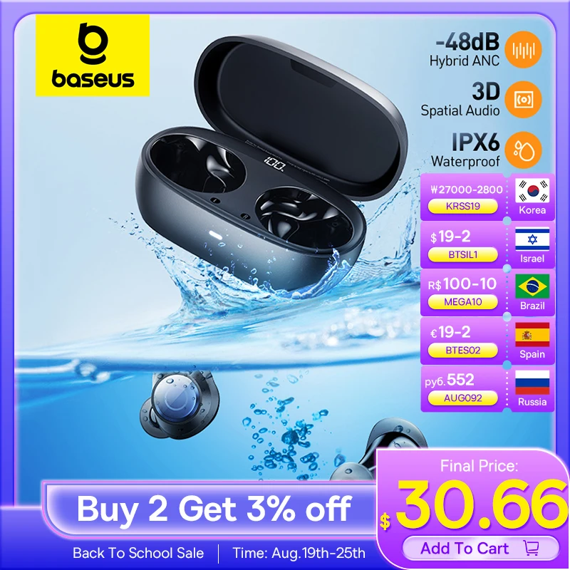 Baseus-Bowie-MA10-Pro-Wireless-Earphones-48dB-Active-Noise-Cancellation ...