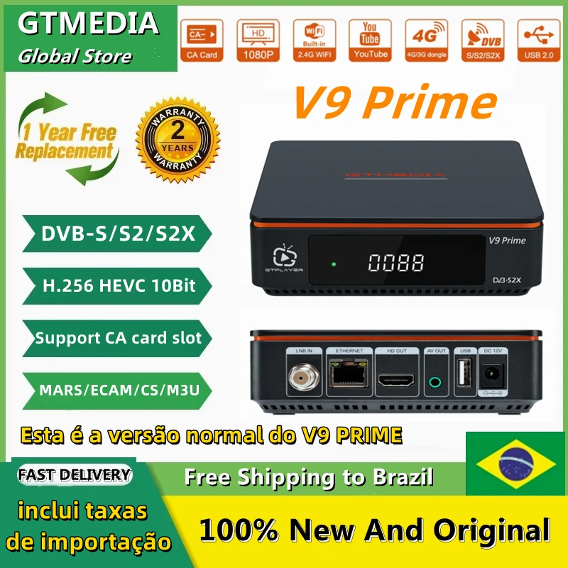 GTMEDIA V9 Prime Ecam/Mars DVB-S/S2/S2X Satellite Receiver H.265 HEVC ...