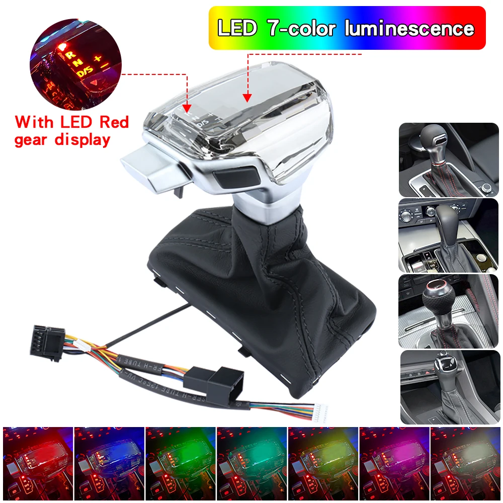 Car-Automatic-LED-Crystal-Gear-Shift-Knob-Stick-Lever-Head-Gearbox ...