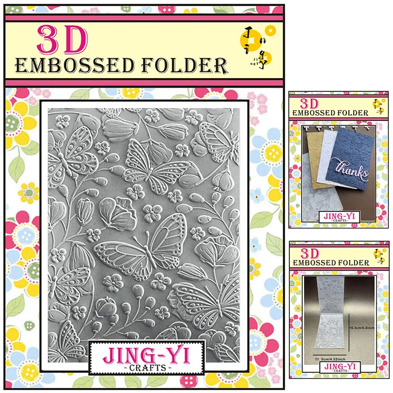 Butterfly-3d-Embossing-Folder-Background-Embossing-Plastics-Folder-for ...