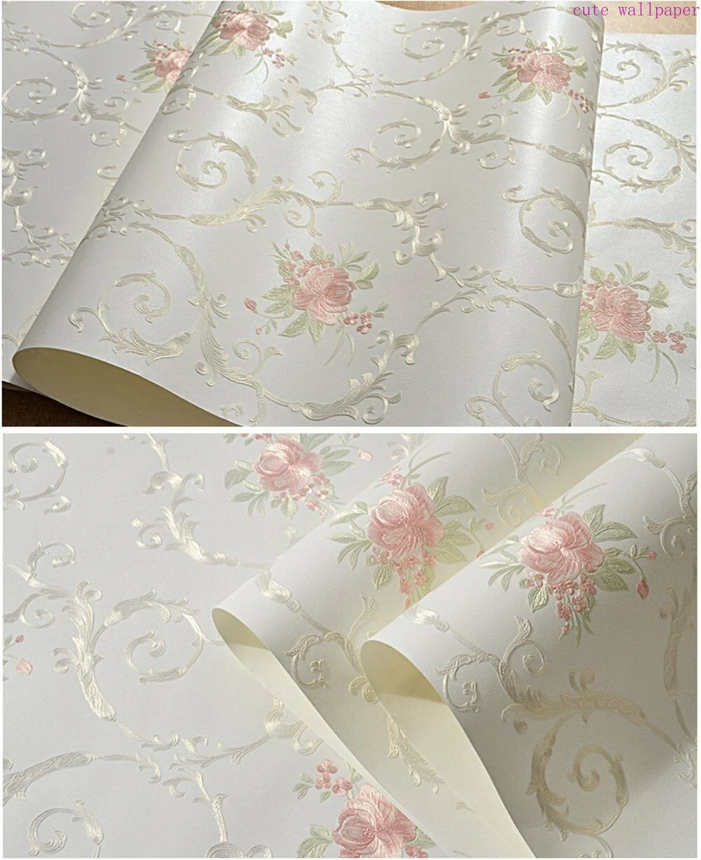 European-Style-Non-Woven-Peel-and-Stick-Wallpaper-3D-Pastoral ...