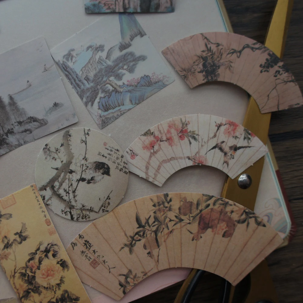 38pcs-Ancient-Chinese-Painting-and-Calligraphy-Style-Paper-Sticker ...