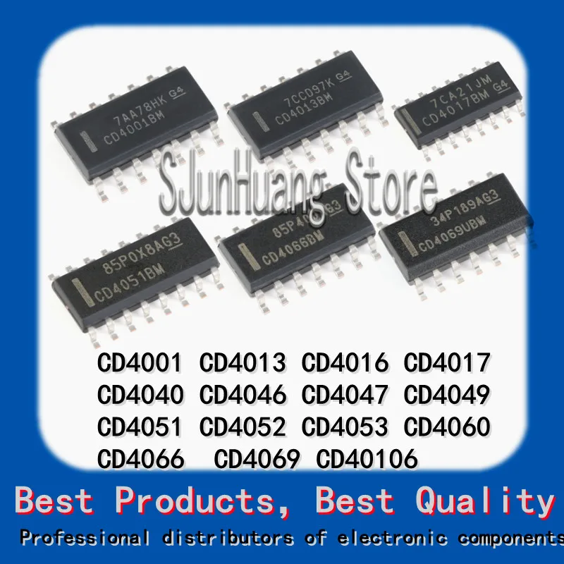 10PCS-CD4001-CD4011-CD4013-CD4017-CD4040-CD4046-CD4047-CD4049-CD4051-CD4052-CD4053-CD4066 ...