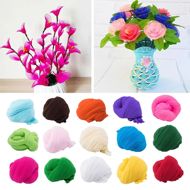 20pcs-Multicolor-Nylon-Stocking-Ronde-Flower-Material-Tensile-Stocking ...