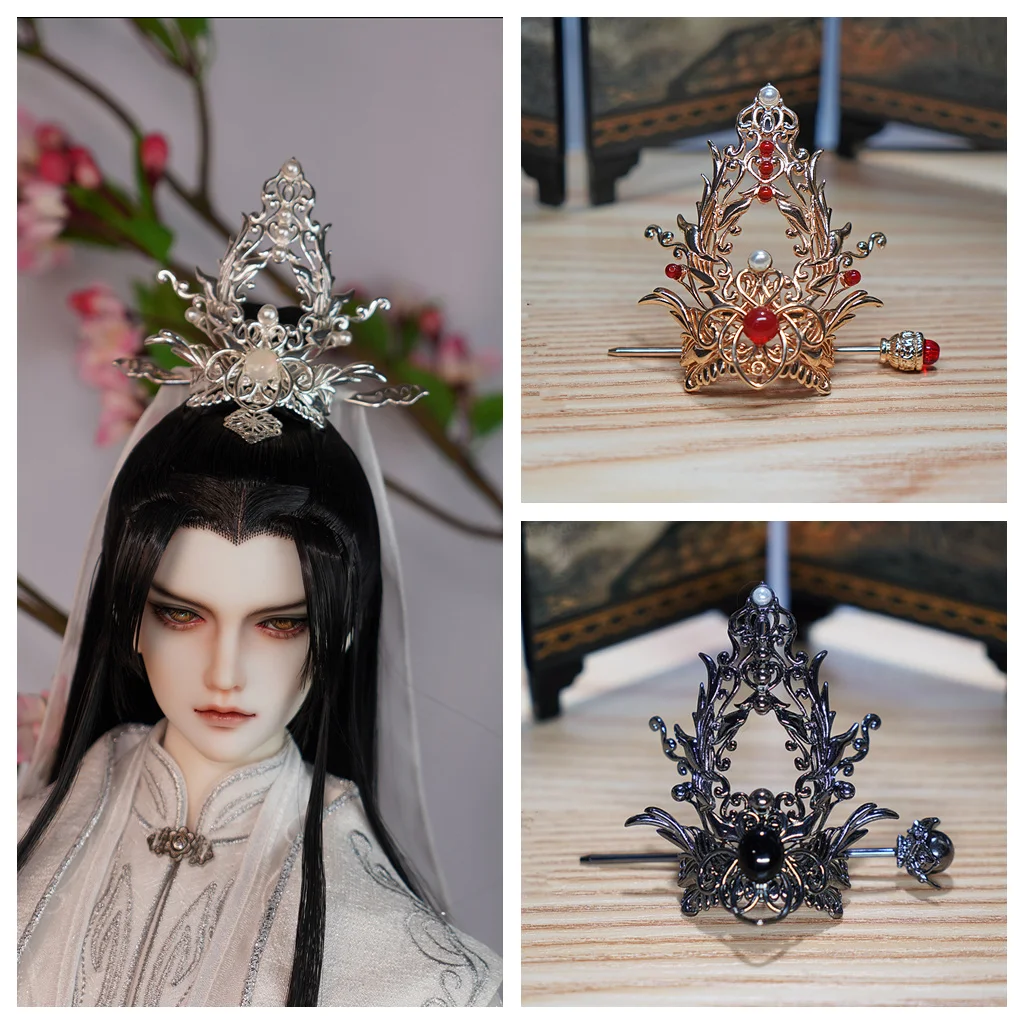 1-3-Scale-BJD-Ancient-Costume-Hair-Crown-Samurai-Wig-Accessories ...