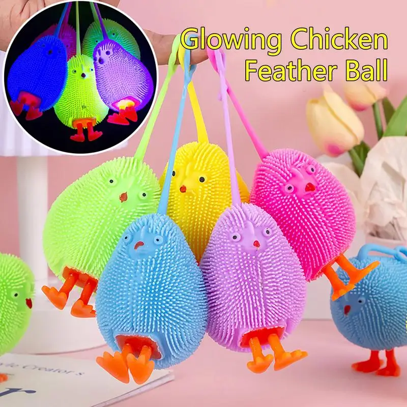 Kids-Adults-Chicken-Toys-Cute-Squeeze-Chicken-Toy-With-LED-Flashing ...