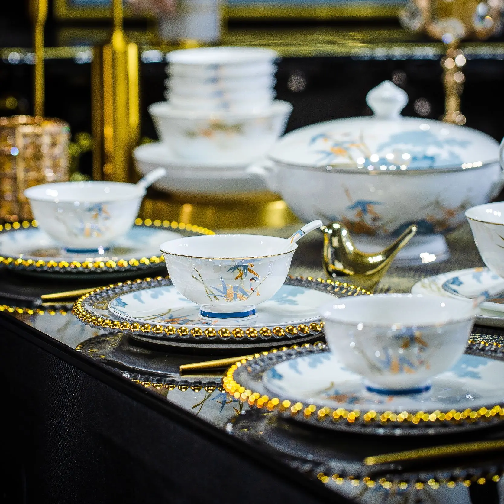 High-End-Bone-China-Household-Dishware-Set-elevar-a-sua-experi-ncia-de ...