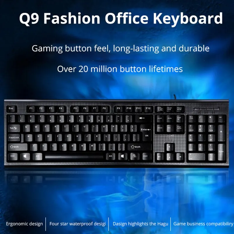 Q9-Single-Keyboard-USB-Square-Mouth-Business-Office-Home-PS2-Round-Hole ...