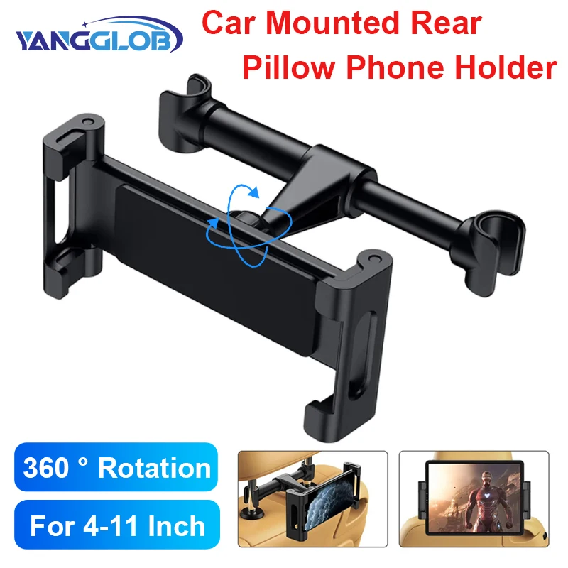 YANGGLOB-Telescopic-Car-Rear-Pillow-Phone-Holder-Tablet-Car-Stand-Seat ...