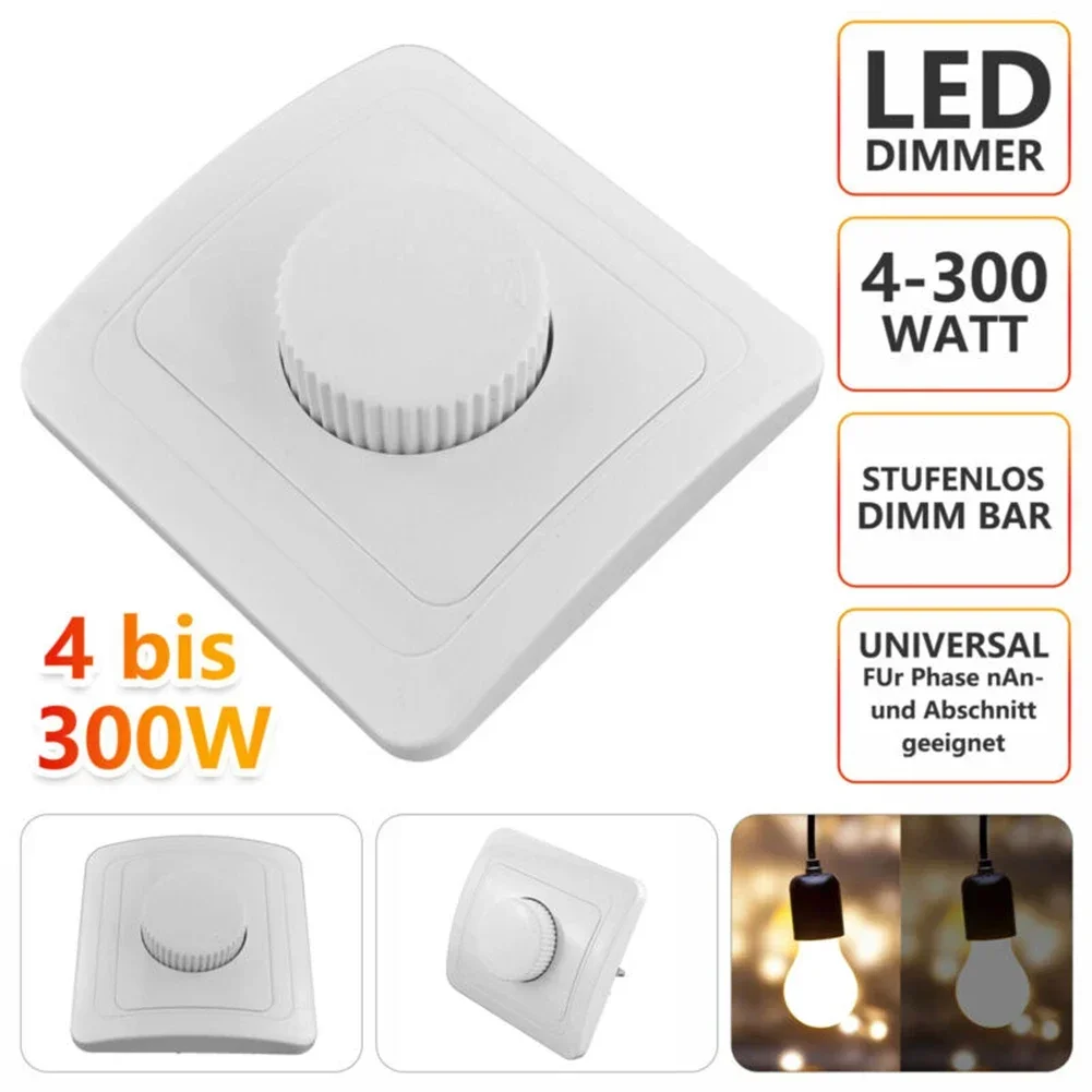 200 - 250V EU LED Dimmer Rotary Switch For Dimming Dimmable LED Halogen ...