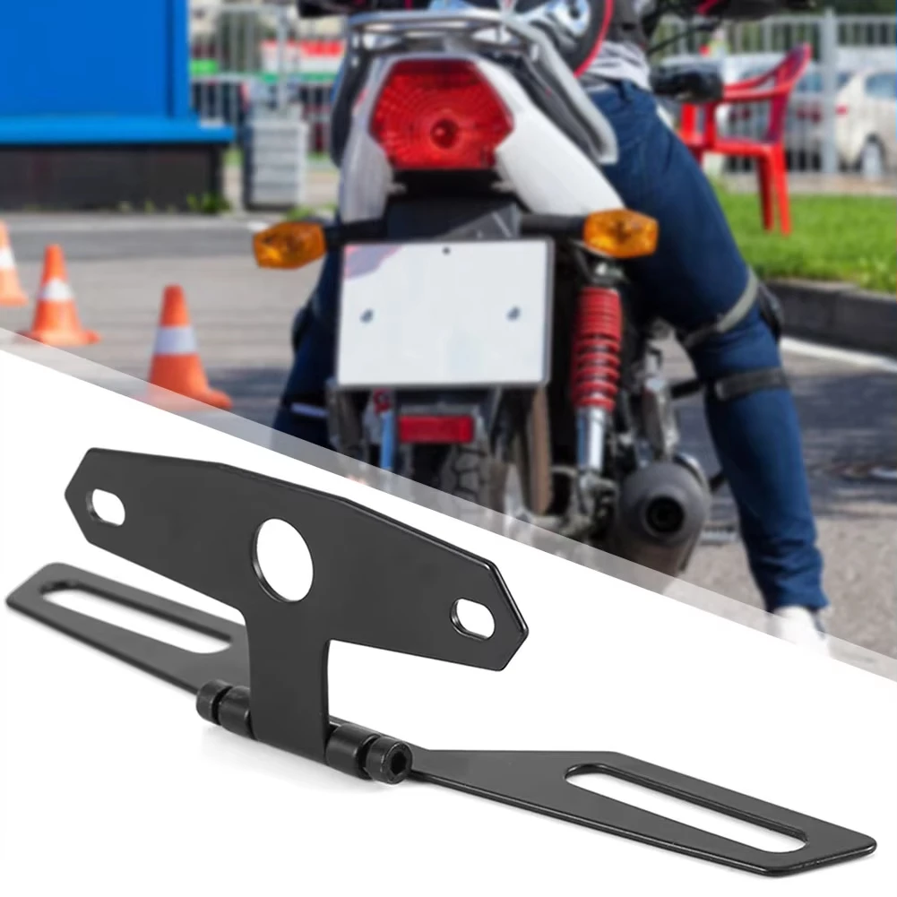Premium Universal Motorcycle License Plate Bracket - Adjustable Flipper ...