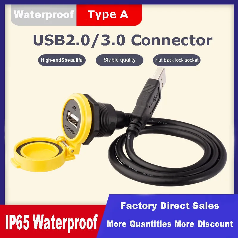 Waterproof-IP65-Industrial-22-5mm-USB2-0-USB3-0-Female-Socket-Jacks ...