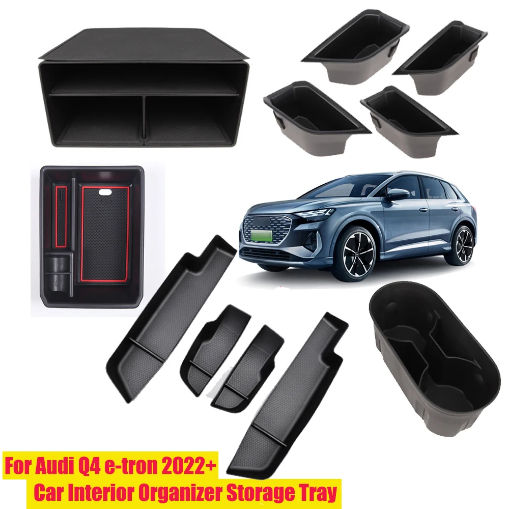 For Audi Q4 E-Tron 2022-2024 Interior Organizer Storage Box Armrest ...