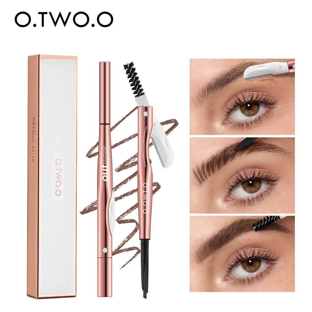 O-TWO-O-Eyebrow-Pencil-3-in-1-24-Hours-Waterproof-Long-Lasting-4-Colors ...