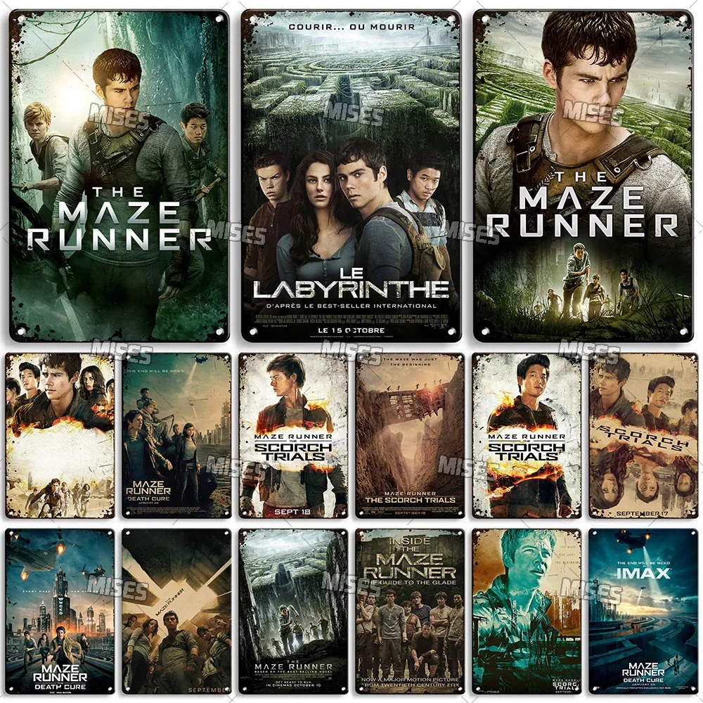 MISES The Maze Runner Old Movie Poster Wall Plate Home Cafe Metal Sign ...