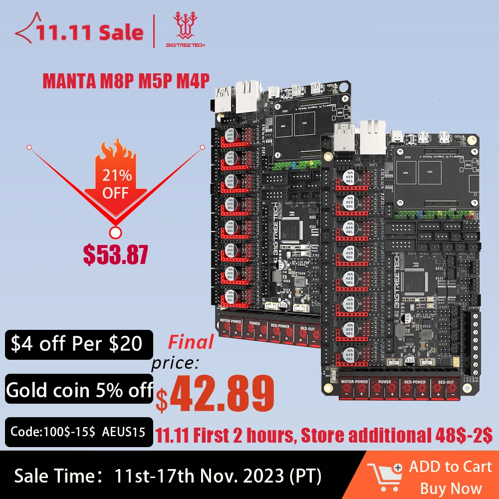 BIGTREETECH-MANTA-M8P-M5P-M4P-Motherboard-32bit-Klipper-Marlin-VS ...