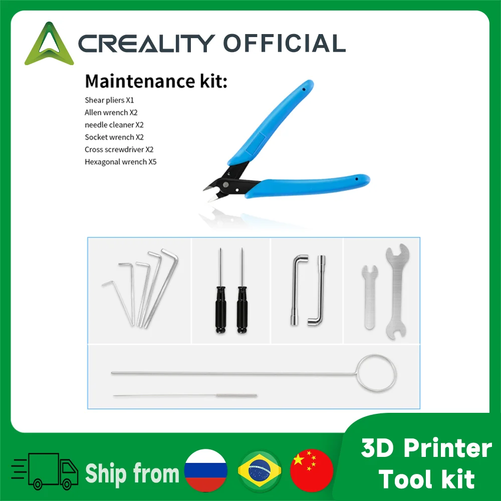 Creality Official 12PCS 3D Printer Removal Steel Pliers Cross ...