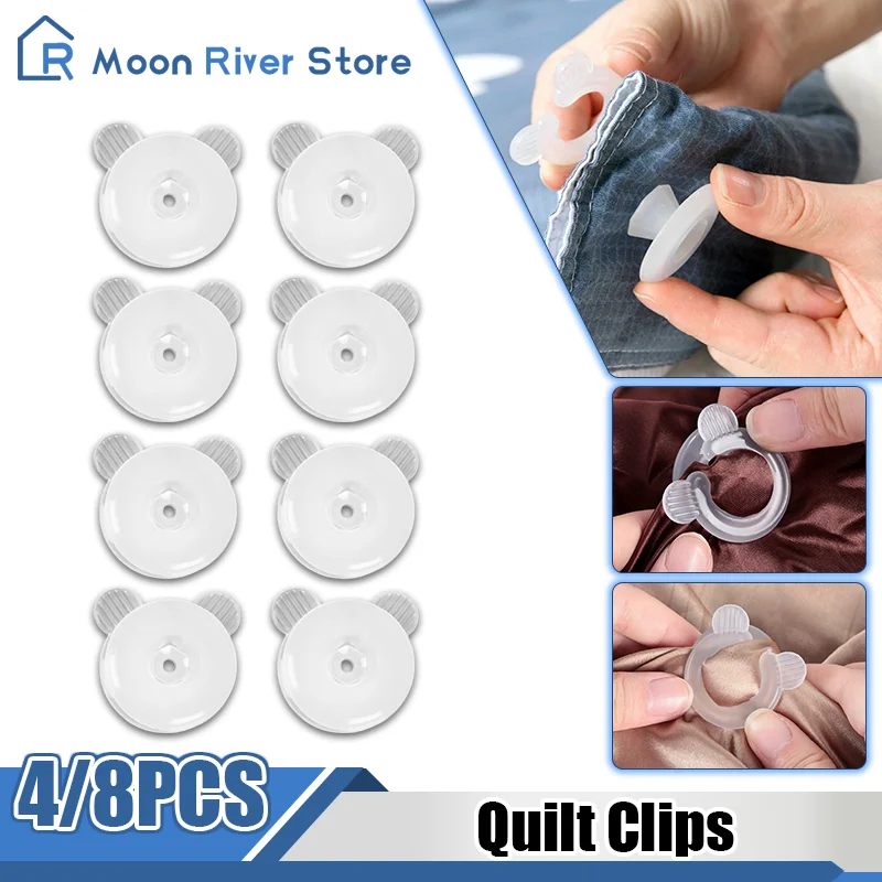 4-8pcs-Plastic-Quilt-Clips-Bed-Duvet-Comforter-Grippers-Clamp-Home ...