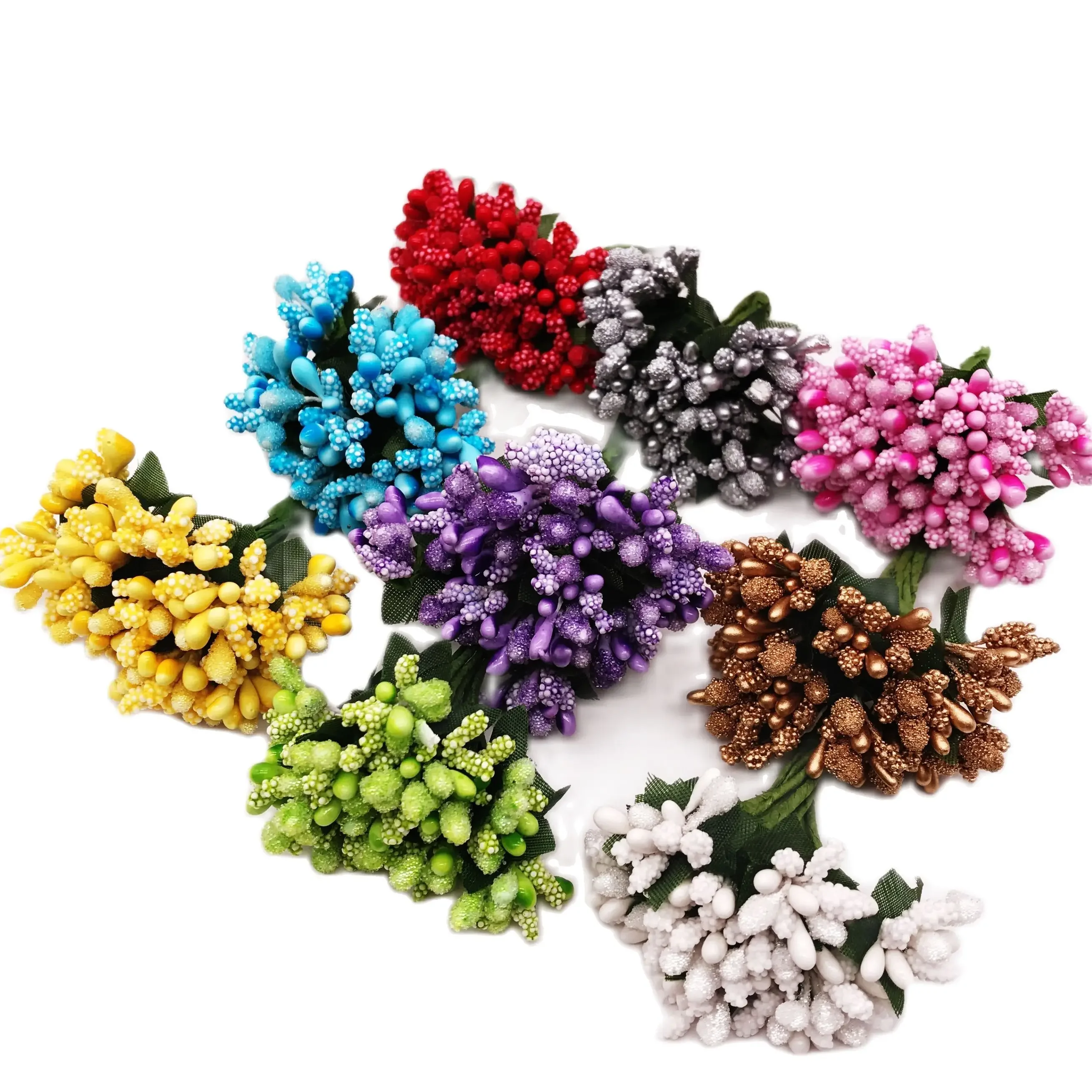 Mini Artificial Flowers Stamen Fake Flowers for Home Decor Wedding ...