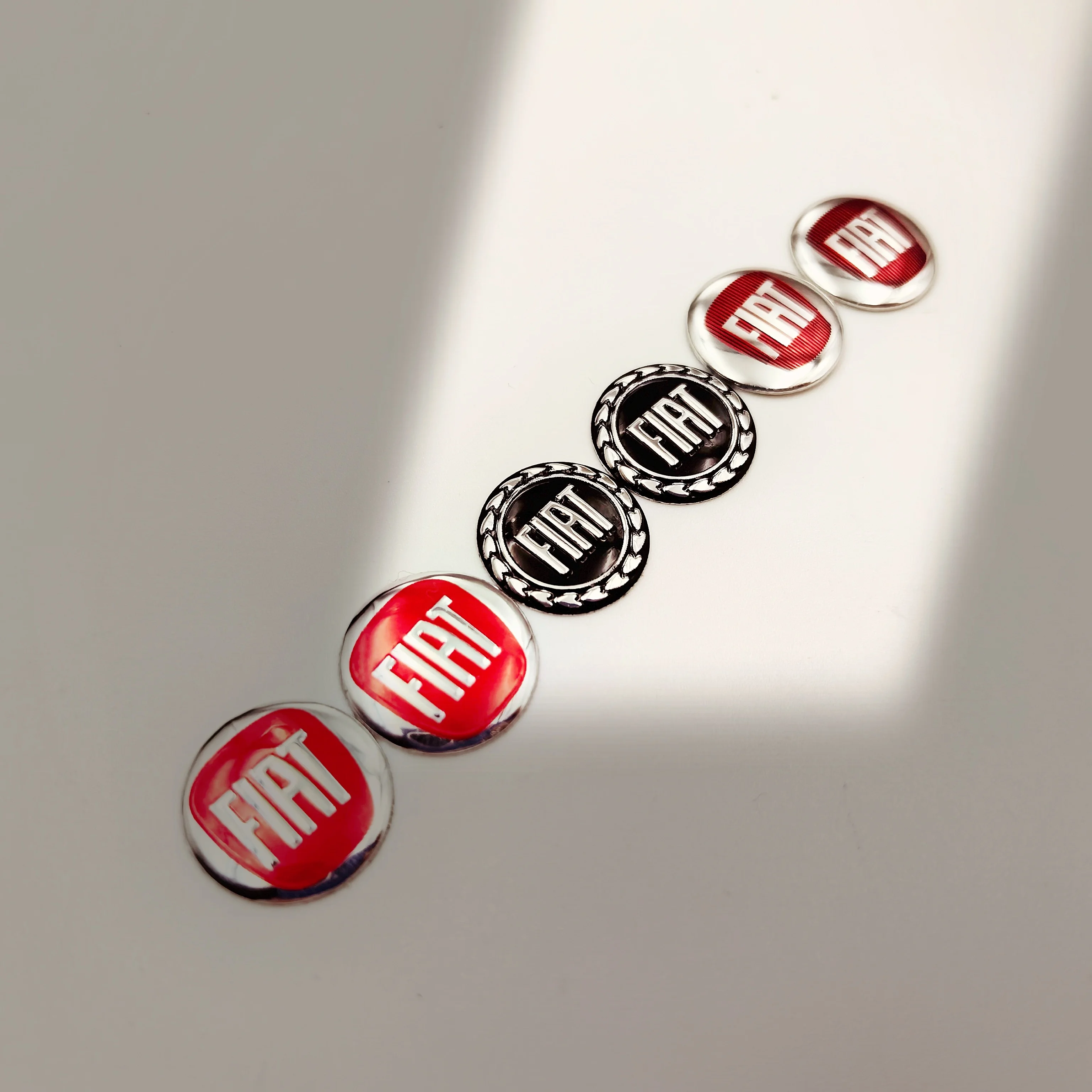 10PS fiat LOGO Car Remote Key Sticker 15mm/14mm Badge Accessories for ...