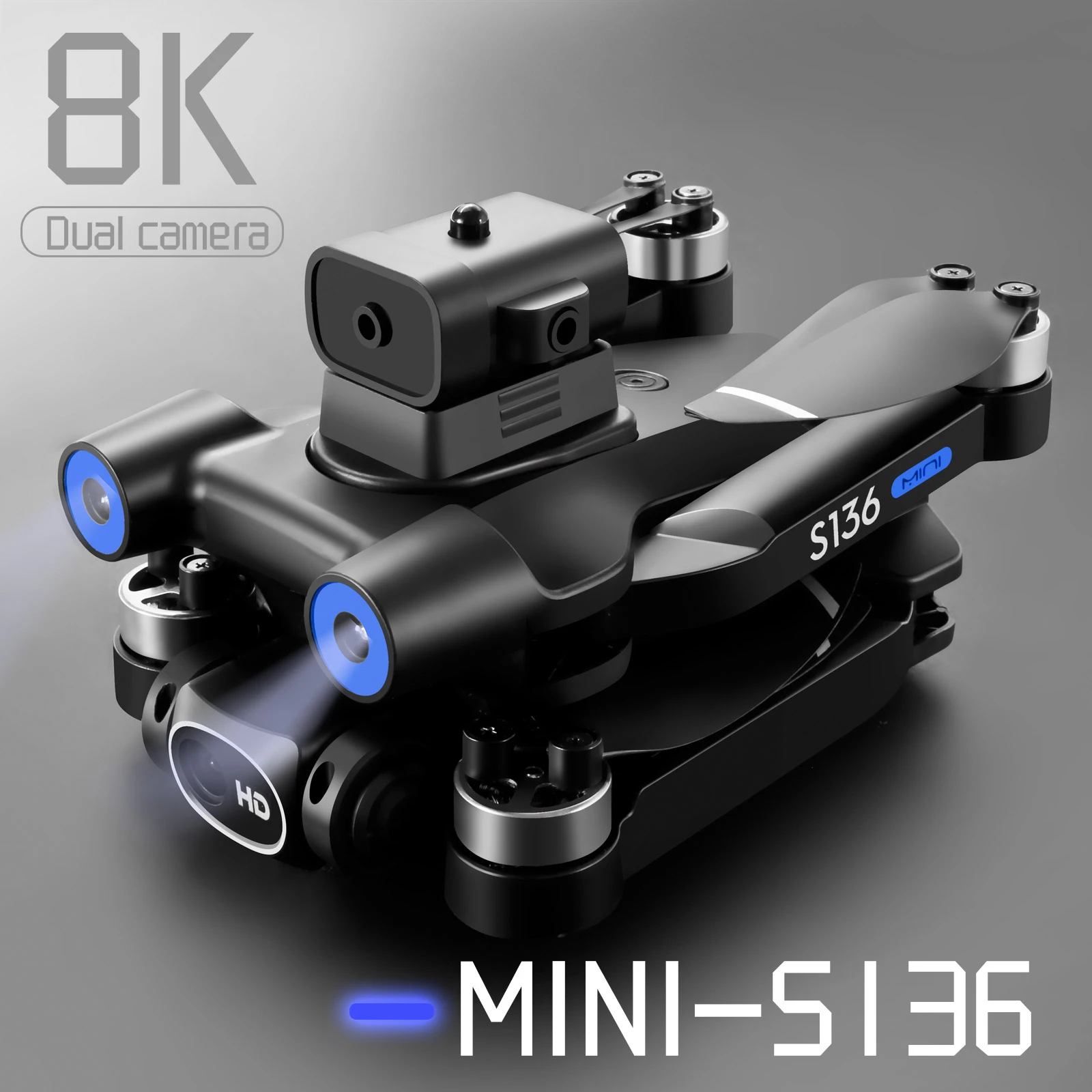 NEW S136 GPS Drone 6K Professional Dual ESC Camera Optical Flow ...