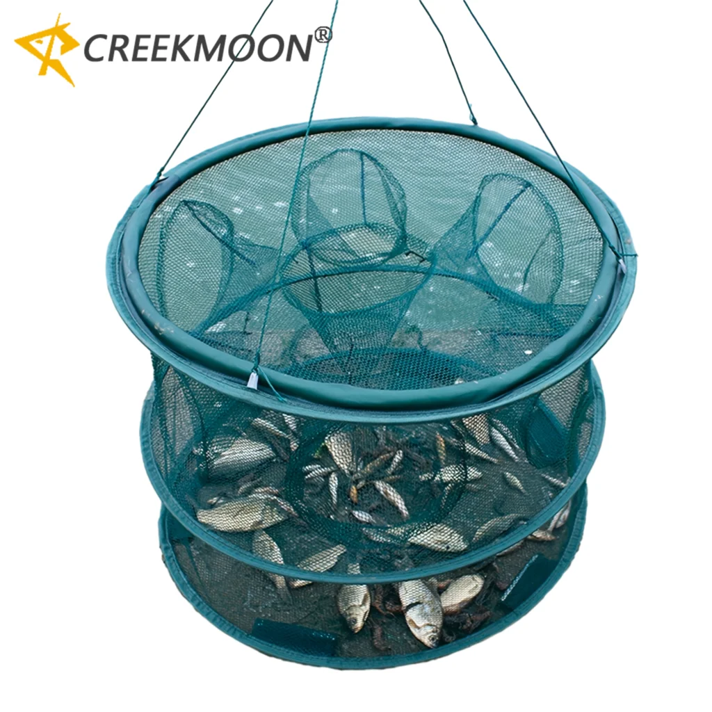 Multifunction-Double-layer-Anti-escape-Fishing-Mesh-Cage-Fish-Shrimp ...