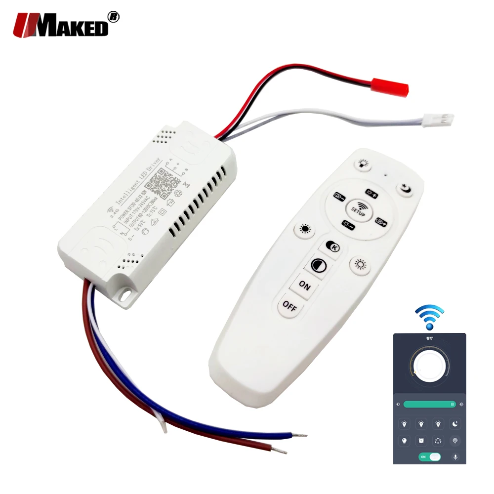 Dimmable Intelligent LED Driver Chandelier Transformer 2.4G RF Remote+ ...