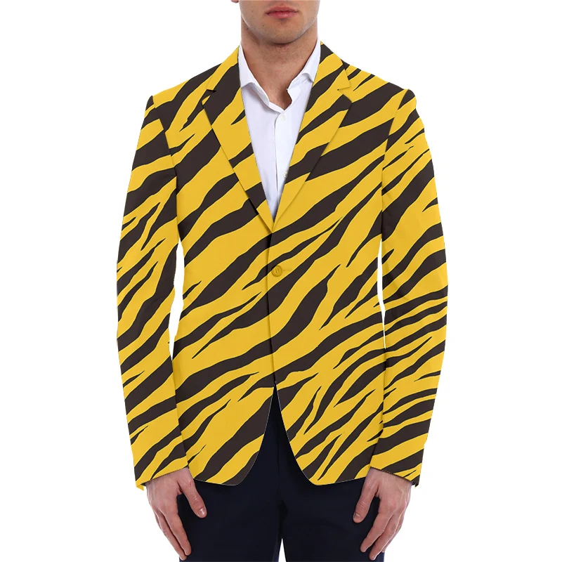 Mens Printed Blazer Jacket | Blazer Animal Print Mens | Men Blazer ...