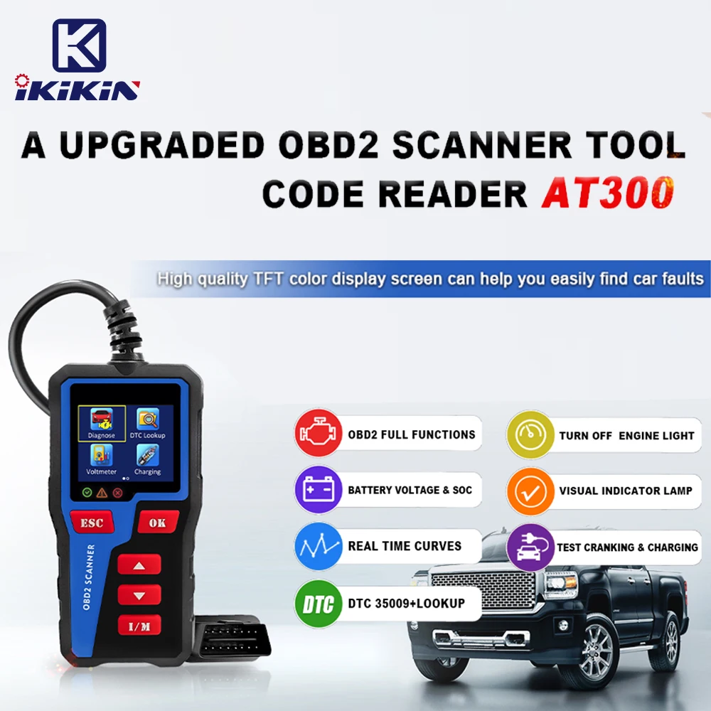 New-AT300-OBDII-EOBD-Full-Function-Code-Scanner-Full-Diagnostic-Tool ...