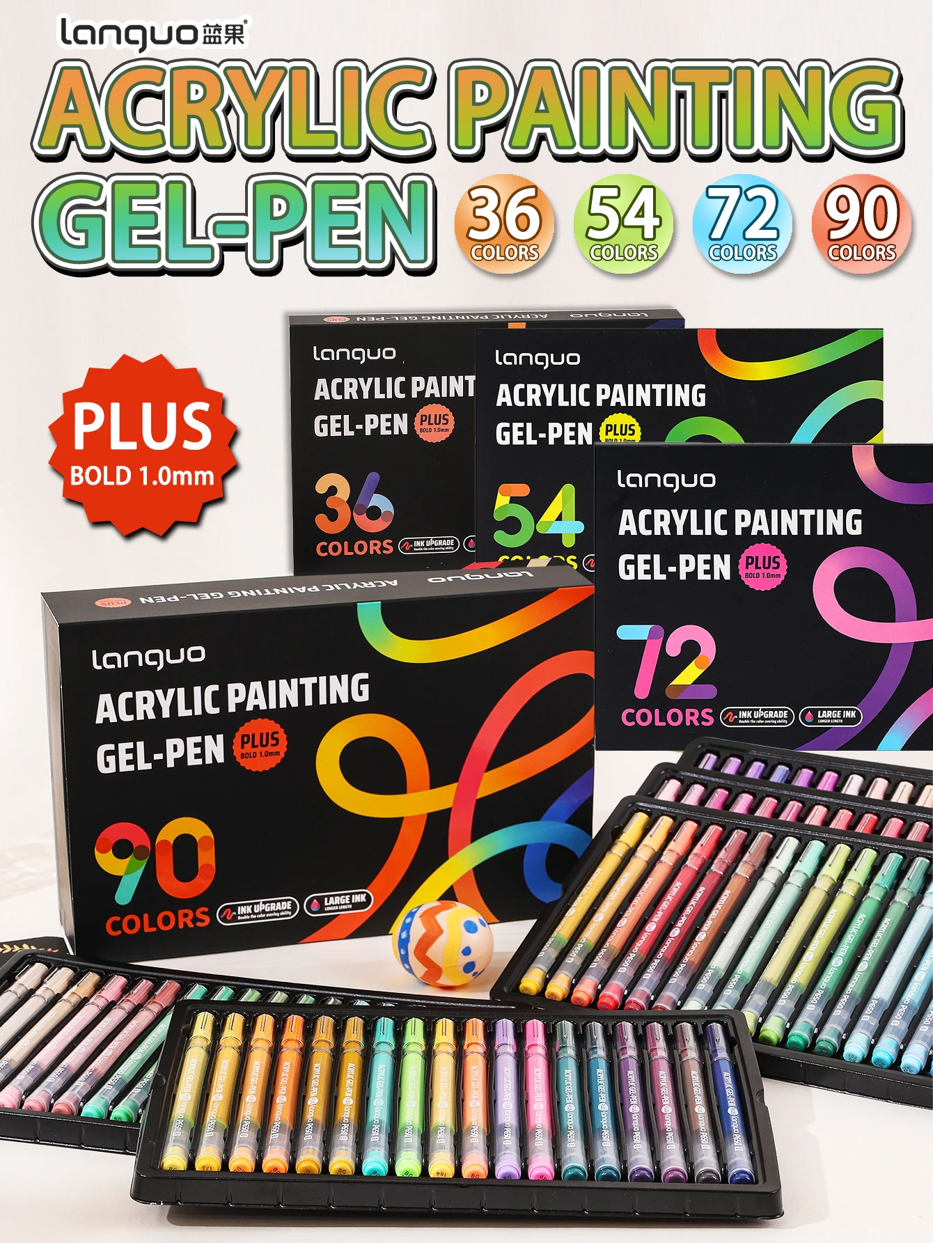 Languo 90/72/54/36 Colors Acrylic Painting Gel Pen Set Multi-Color ...