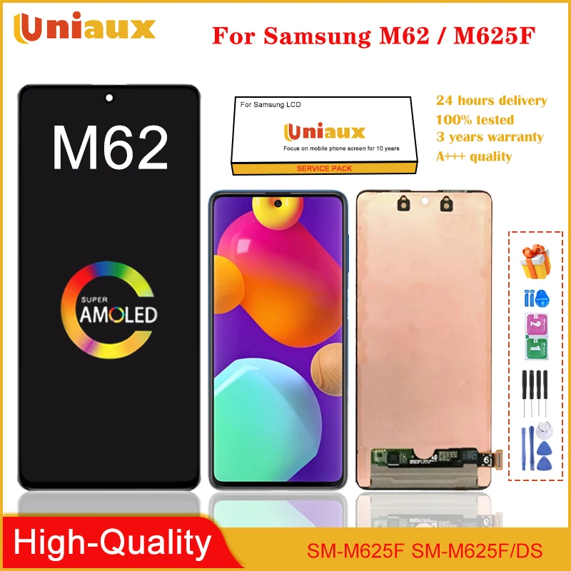 AMOLED-LCD-For-Samsung-Galaxy-M62-F62-LCD-M625-E625-Display-Touch-Screen-Digitizer-Assembly ...